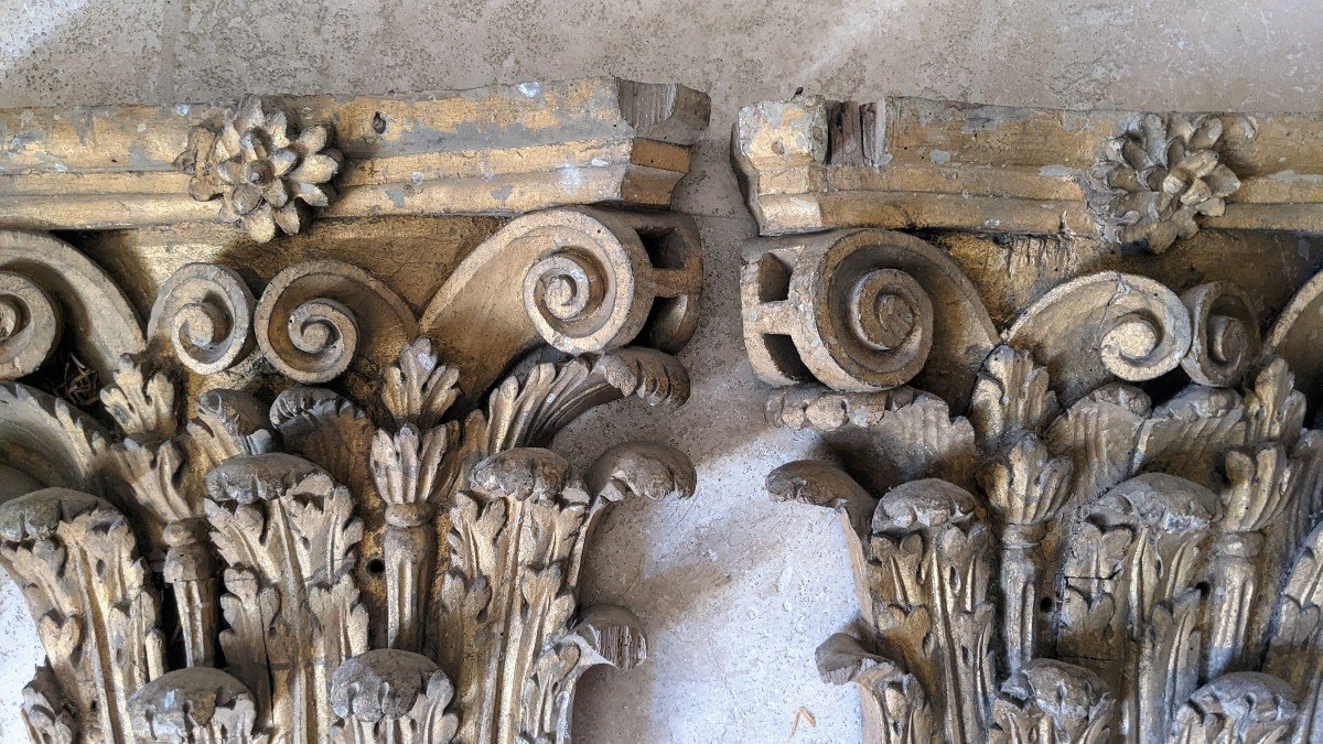 Proantic: 2 Corinthian Pilaster Capitals
