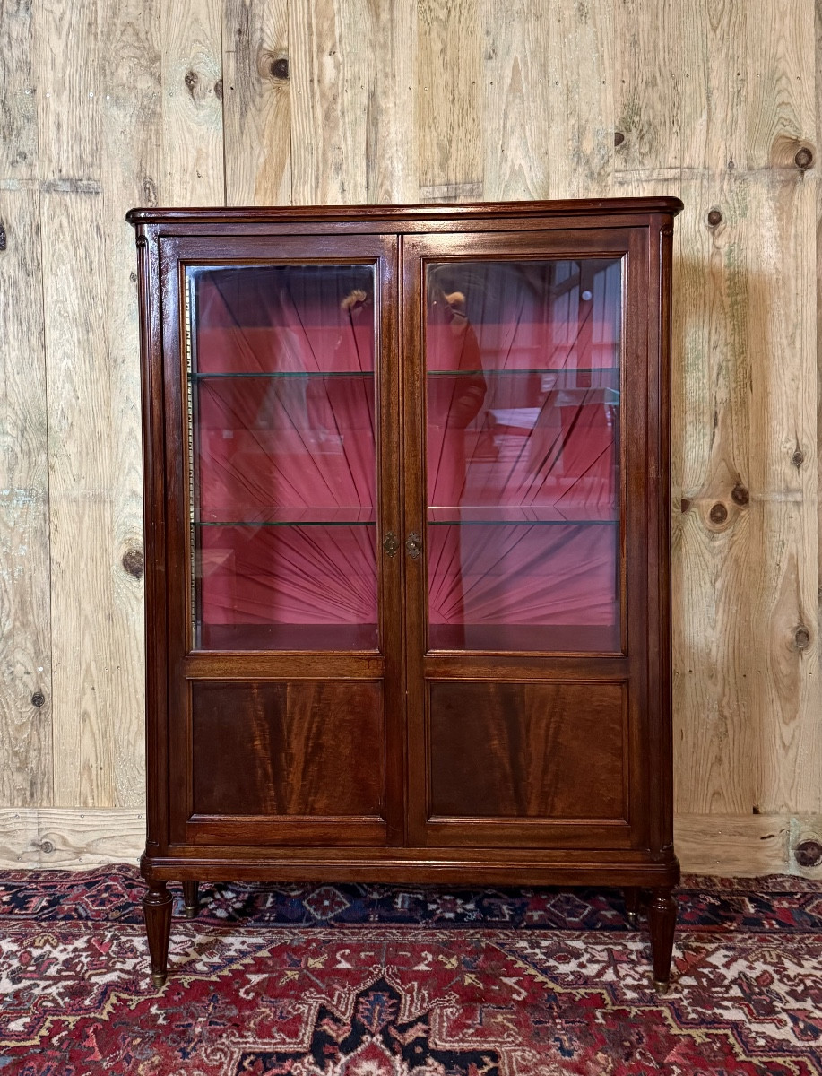 Proantic: Louis XVI Style Mahogany Display Cabinet.