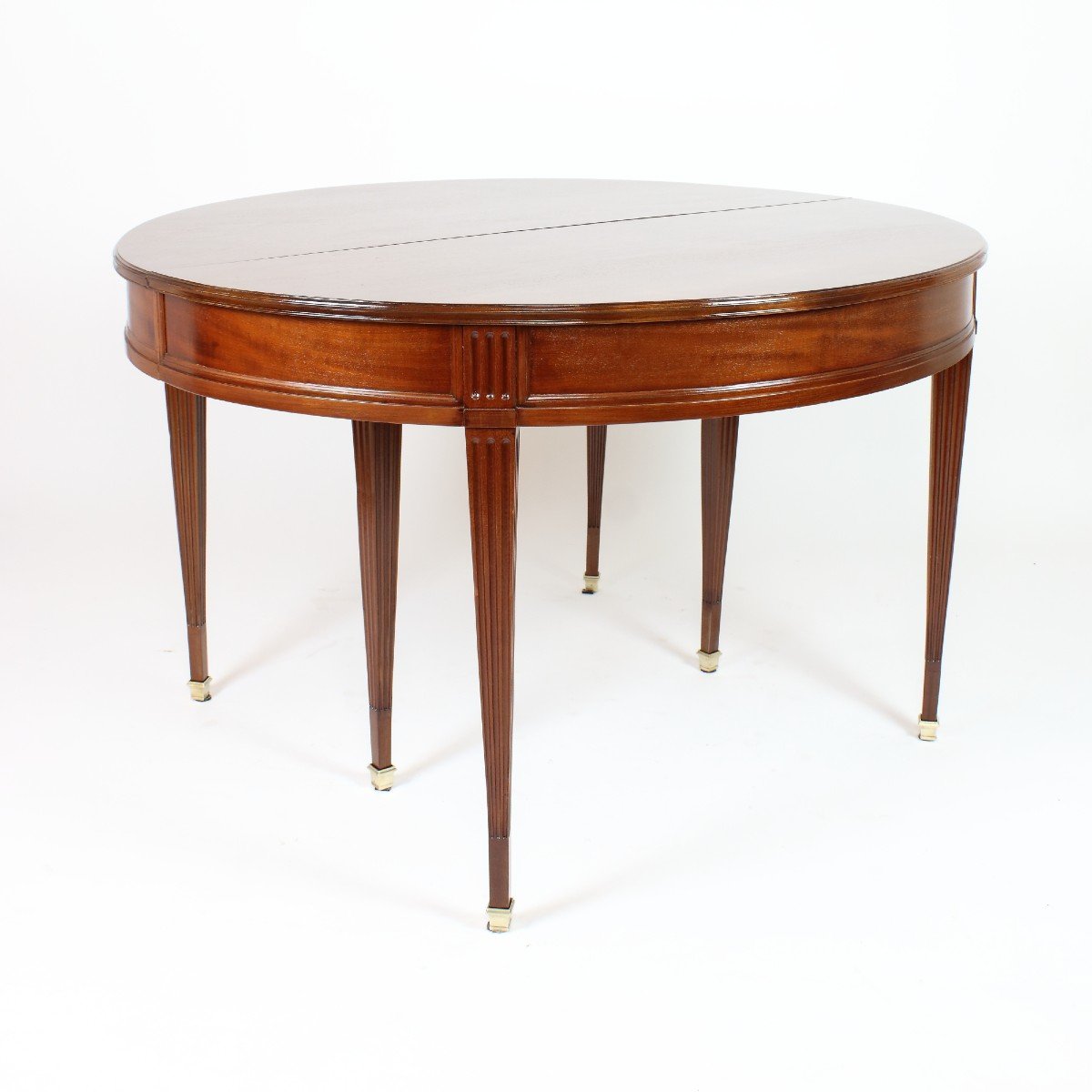 Proantic: Late 18th Century Louis XVI Mahogany Oval Extendable Dining Proantic: Late 18th Century Louis XVI Mahogany Oval Extendable Dining