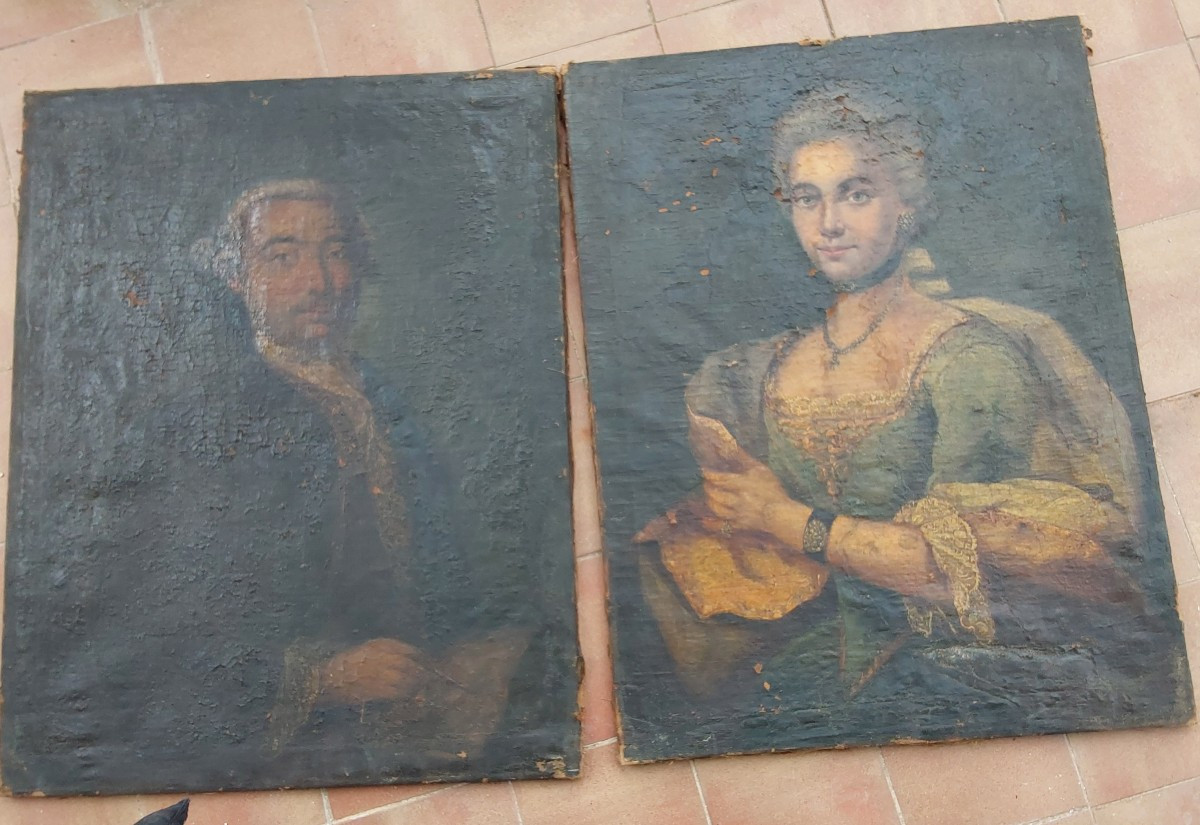 Proantic: Pair Of 18th Century Portraits To Be Restored