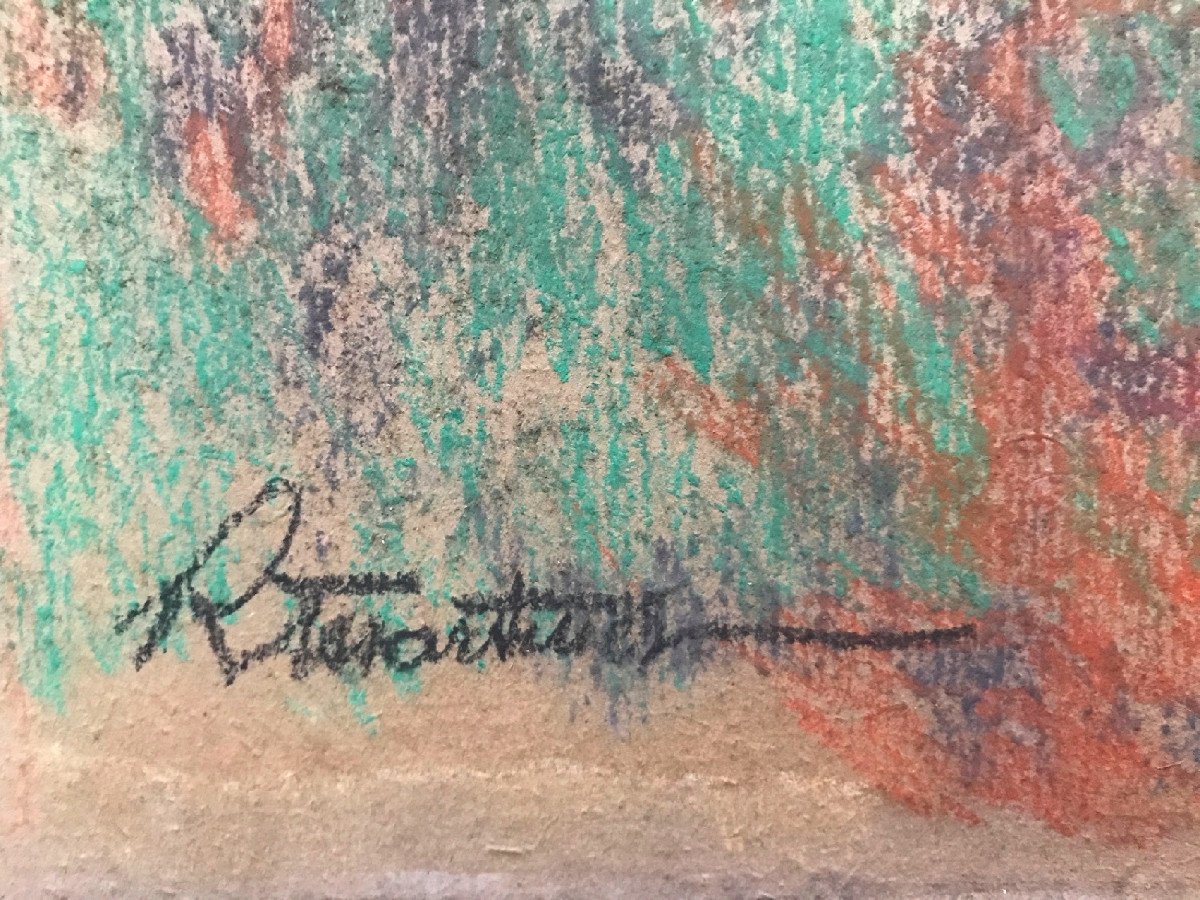 Proantic: Raymond Martinez: A Wooded Path, Pastel, Drawing