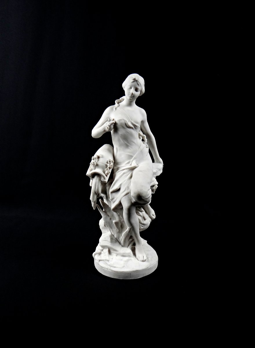 Proantic: Art Nouveau Biscuit Porcelain Sculpture Signed By Edouard Dr