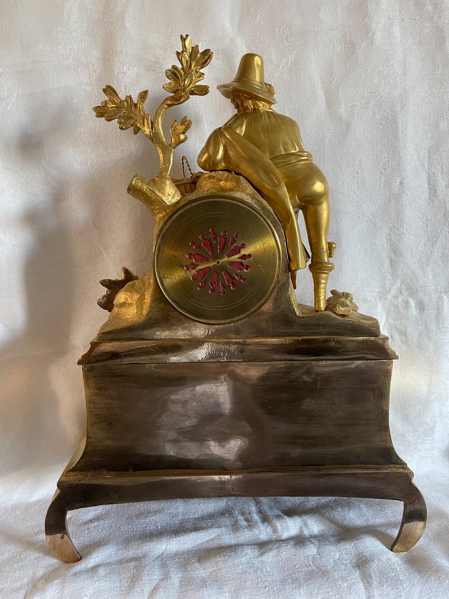 Proantic: Pendule En Bronze Doré "Au moissonneur"