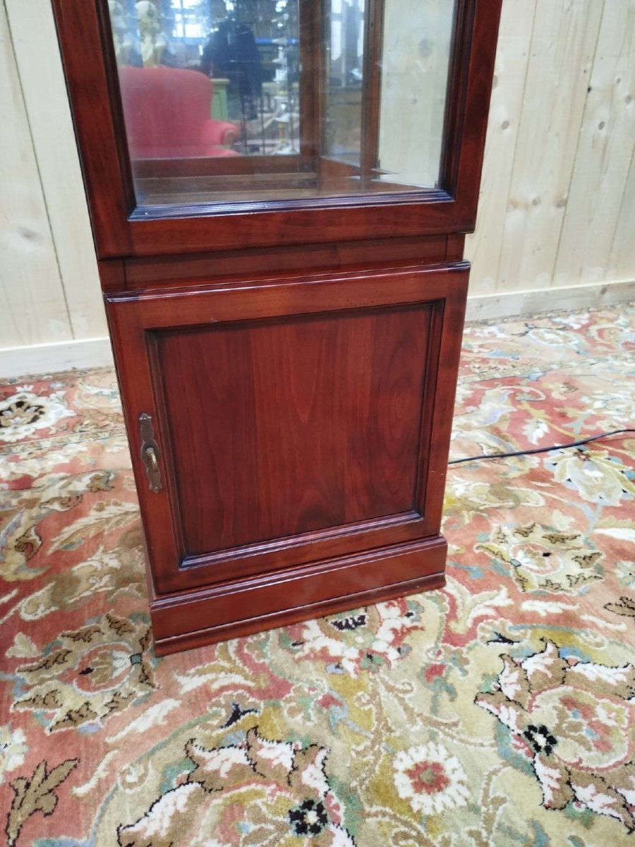 Proantic: Narrow Display Case In Cherry Wood