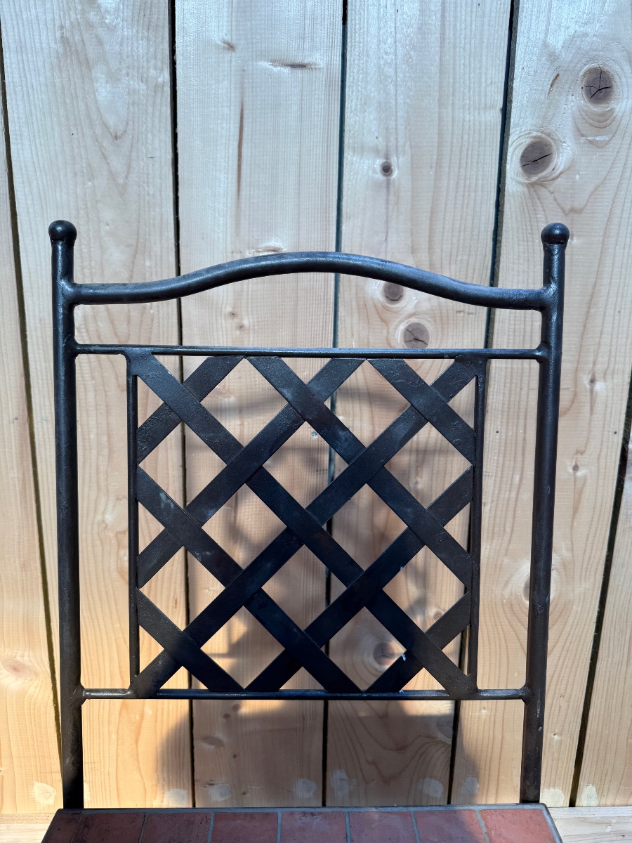 Proantic: Set Of 6 Iron Garden Chairs With Mosaic Accents