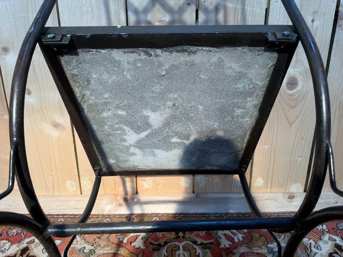 Proantic: Set Of 6 Iron Garden Chairs With Mosaic Accents