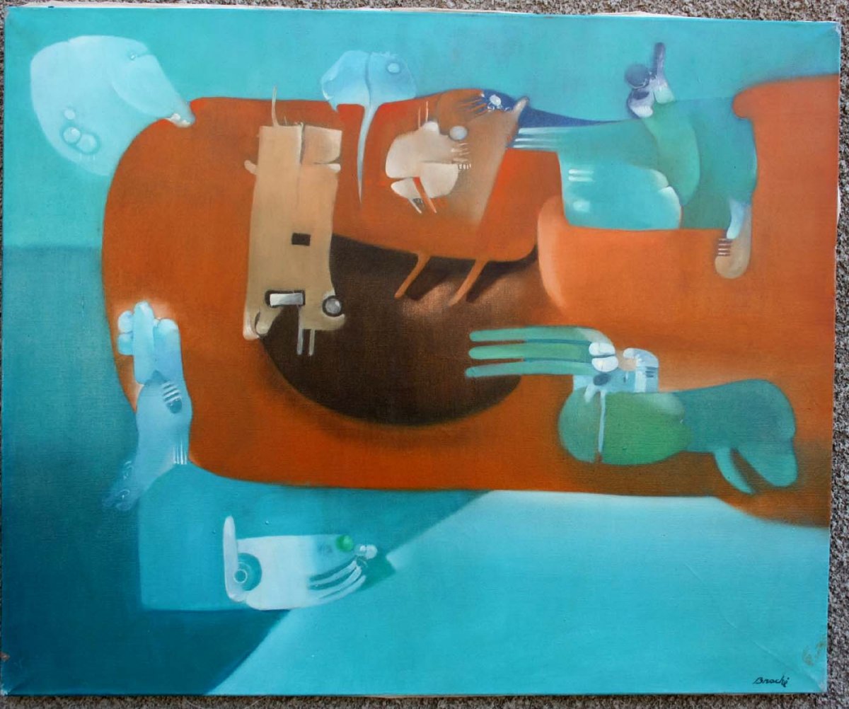 Oil On Canvas, Post- Surrealism Bycarlos Laos Braché