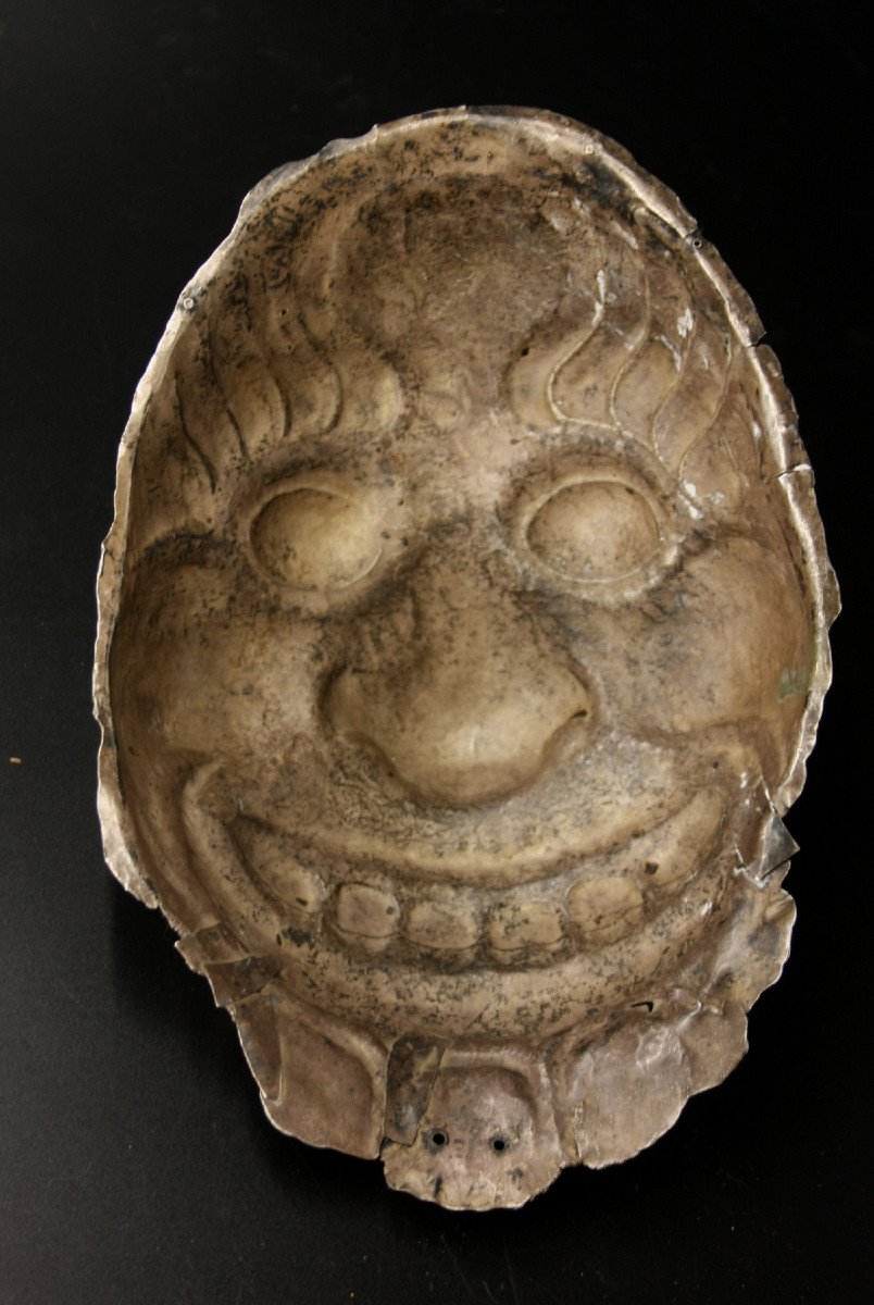 Proantic: Bolivian Funeral Mask In Silver