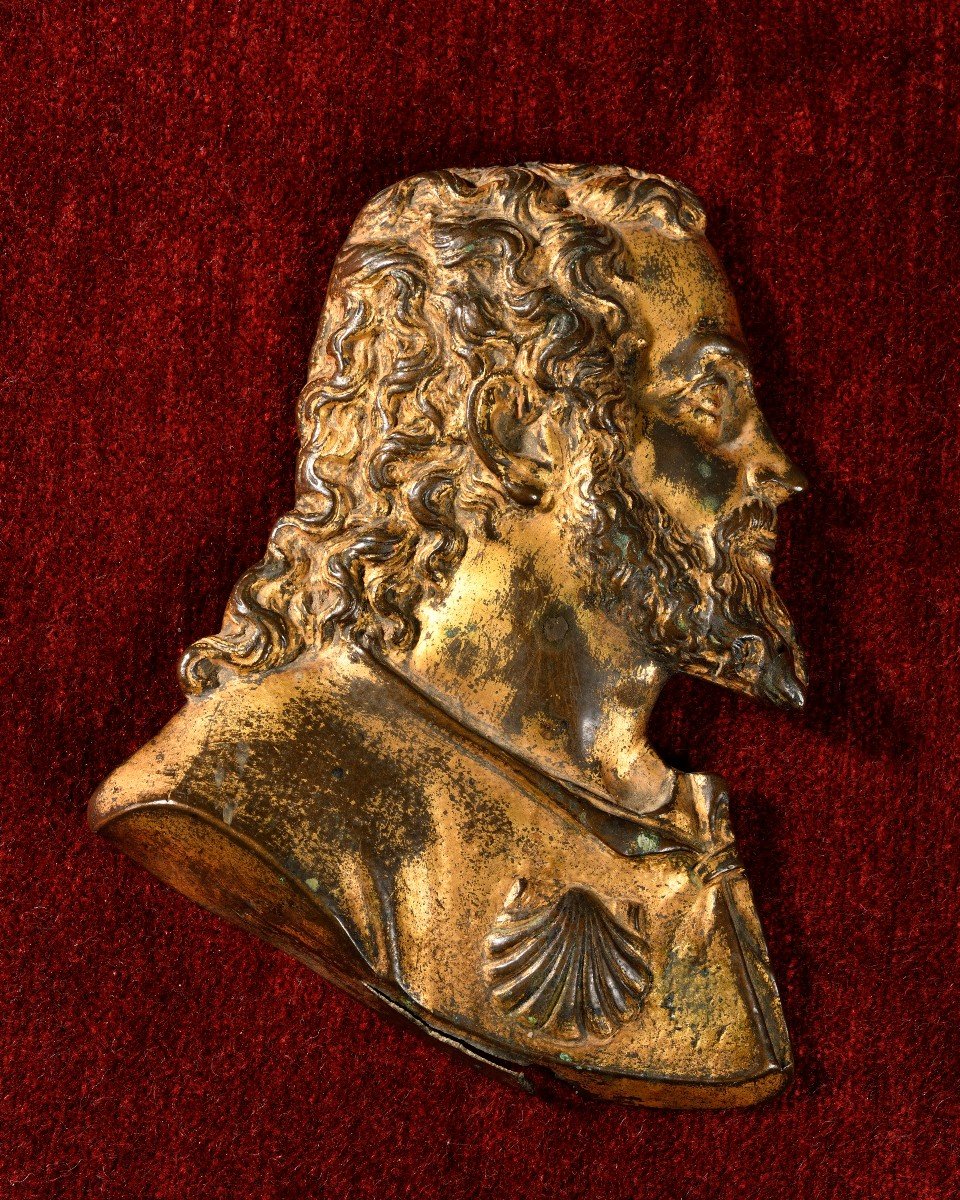 Proantic: Profil De Saint-jacques – Espagne – XVIe Siècle Proantic: Profil De Saint-jacques – Espagne – XVIe Siècle