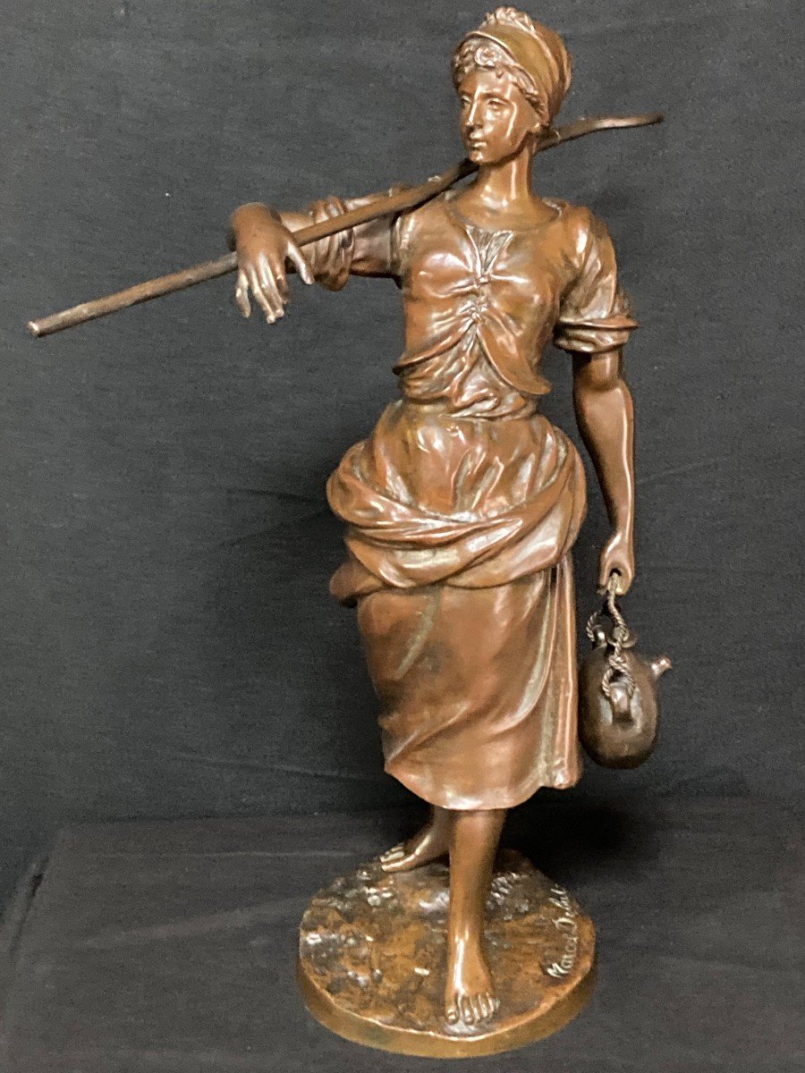 Proantic: "return From The Fields" Bronze By Marcel Debut