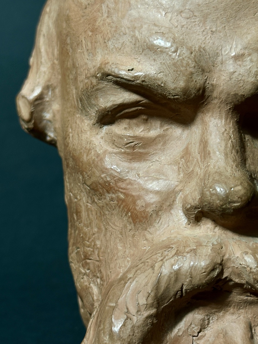 Proantic: Pierre Curillon, Signed Terracotta Portrait Sculpture Of The