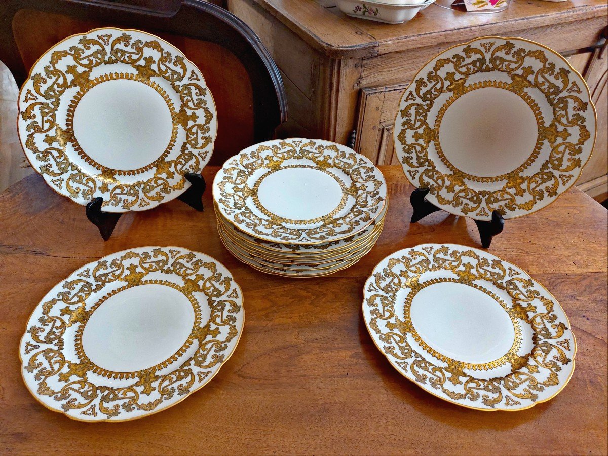 Proantic: L. Bernardaud & Co Limoges: Rare Suite Of 12 Presentation Pl
