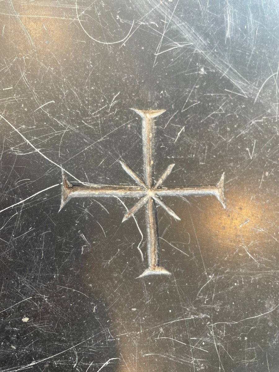 Proantic: Altar Stone In Black Marble With Its Relic - Nineteenth