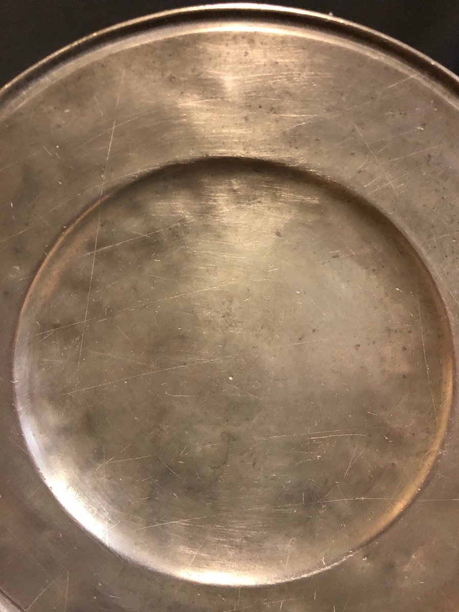 Proantic: Cardinal Pewter Dish 1694 Lyon Tin Zinn