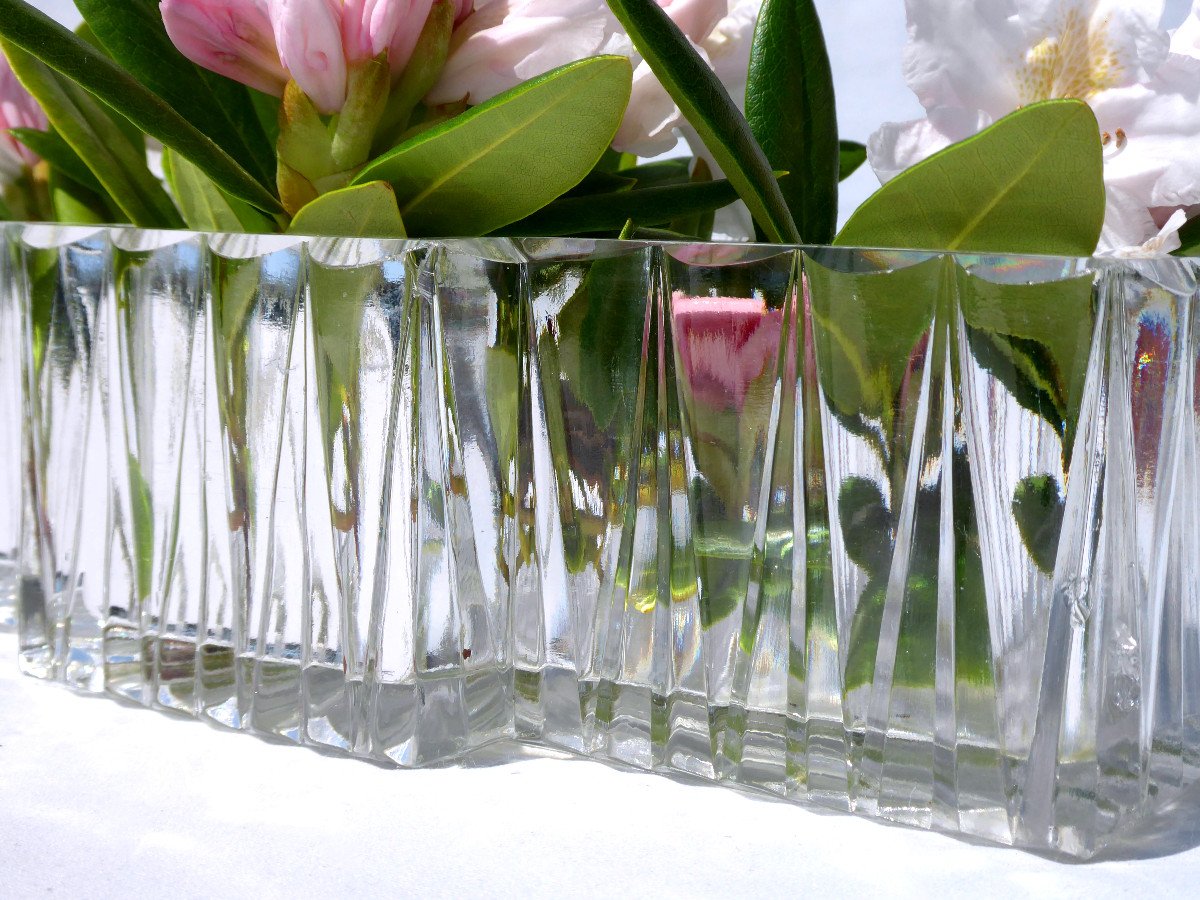 Proantic: Baccarat Cut Crystal Planter, Table Center Circa 1930