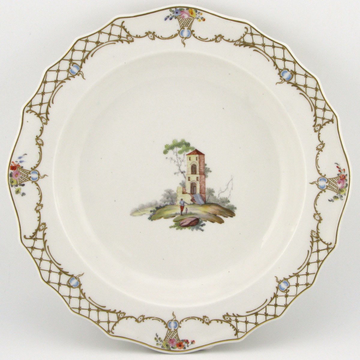 Proantic: Hague-decorated Tournai Porcelain Small Plate, Circa 1780
