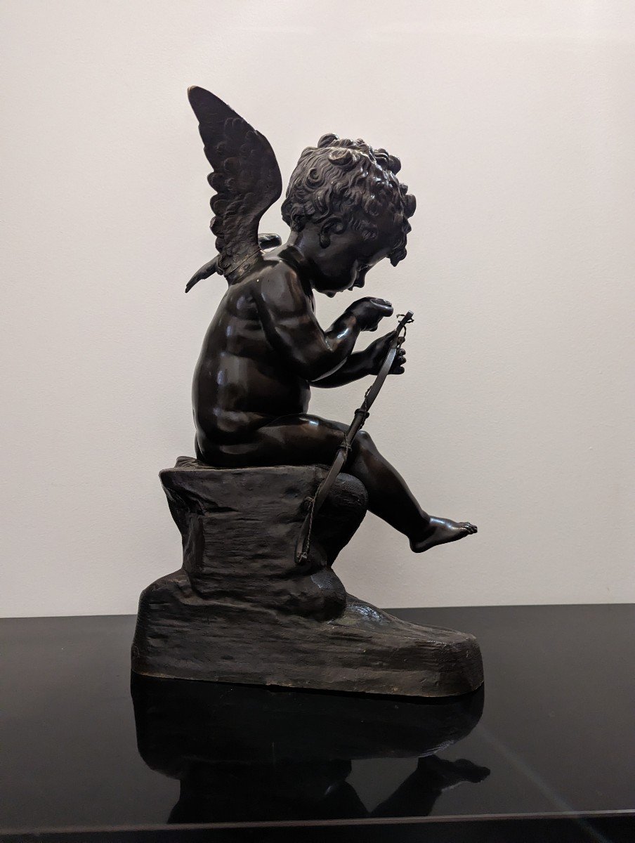 Proantic: Sculpture Bronze du XIX Cupidon Charles Gabriel Sauvage