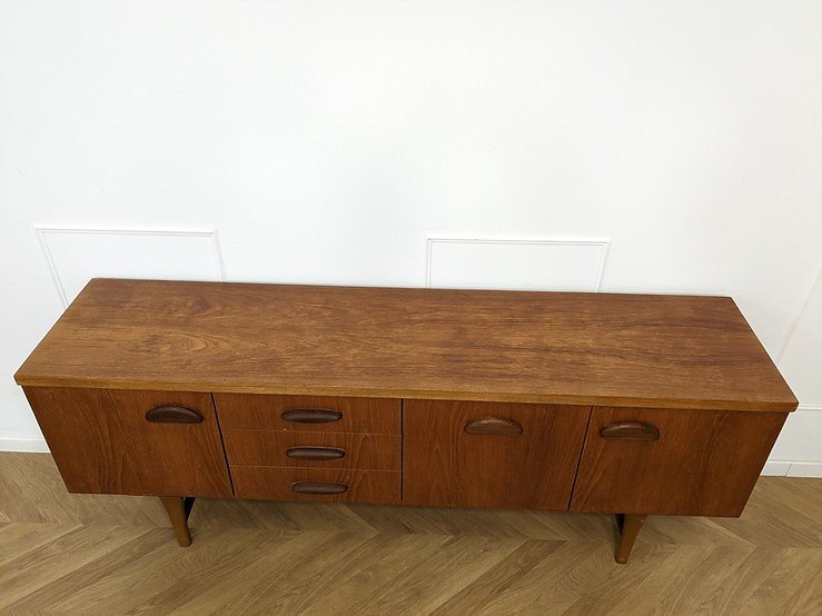 Proantic: Beautiful Vintage Sideboard In Teak From The 60s