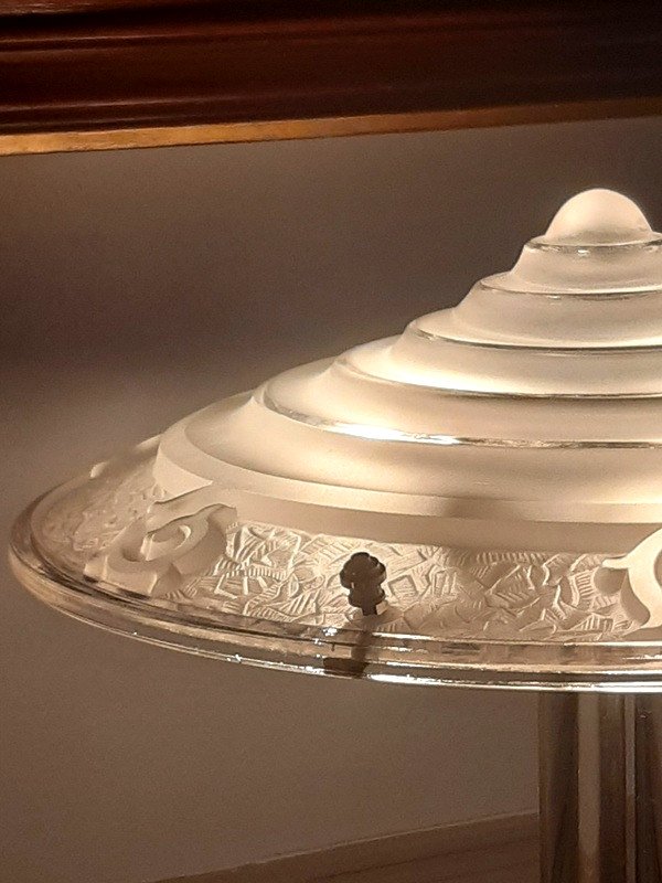 Proantic: Superb Modernist Lamp With Glass Rods, Art Deco Period Circa