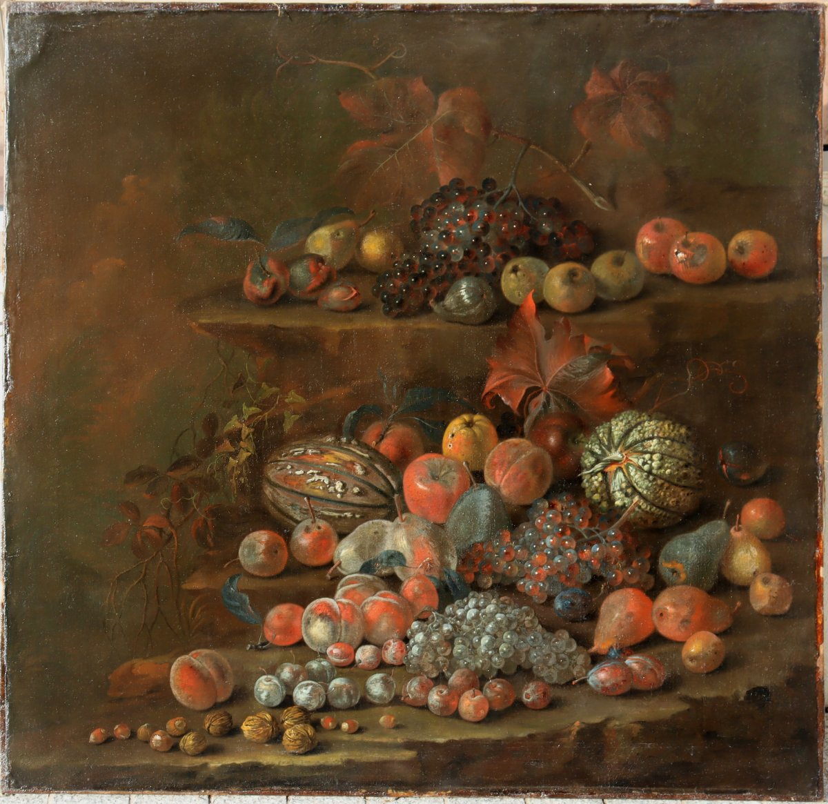 Proantic: William Sartorius : Very Large "still Life With Fruits"