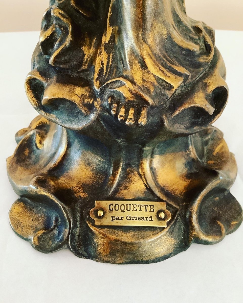 Proantic: Sculpture Art Nouveua “ La Coquette” Desire Grisard Epo