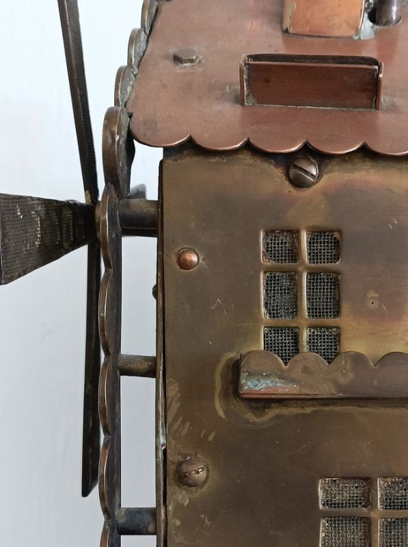 Proantic: Tire Read Mill Mechanism 14 -18 Ww1 Brass Copper Trench Art