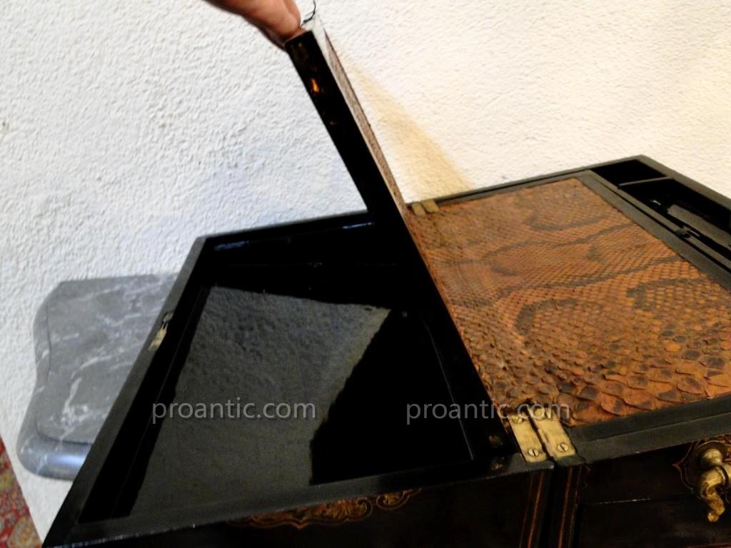 Proantic: Large Writing Box In Chinese Lacquer Nineteenth