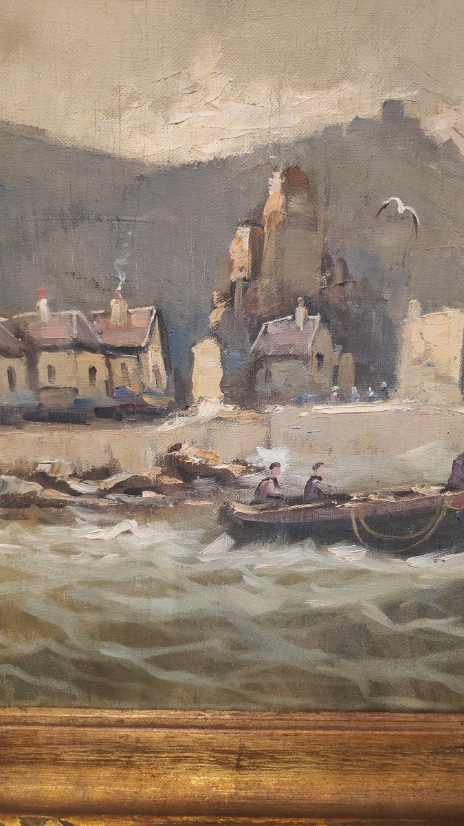 Proantic: Albert Hirtz (1898-1976), Marine, Huile Sur Toile.