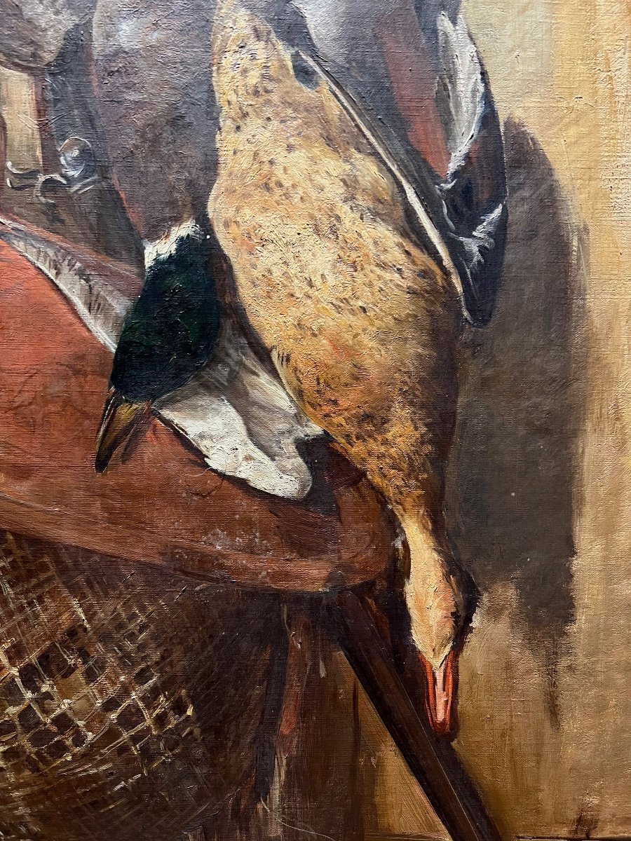 Pair Of Large Still Lifes, Return From Hunting, Early 20th Century Wor