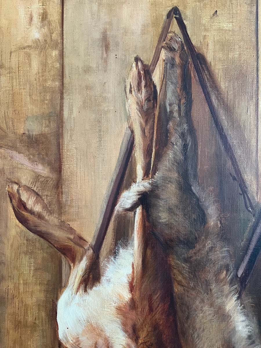 Pair Of Large Still Lifes, Return From Hunting, Early 20th Century Wor