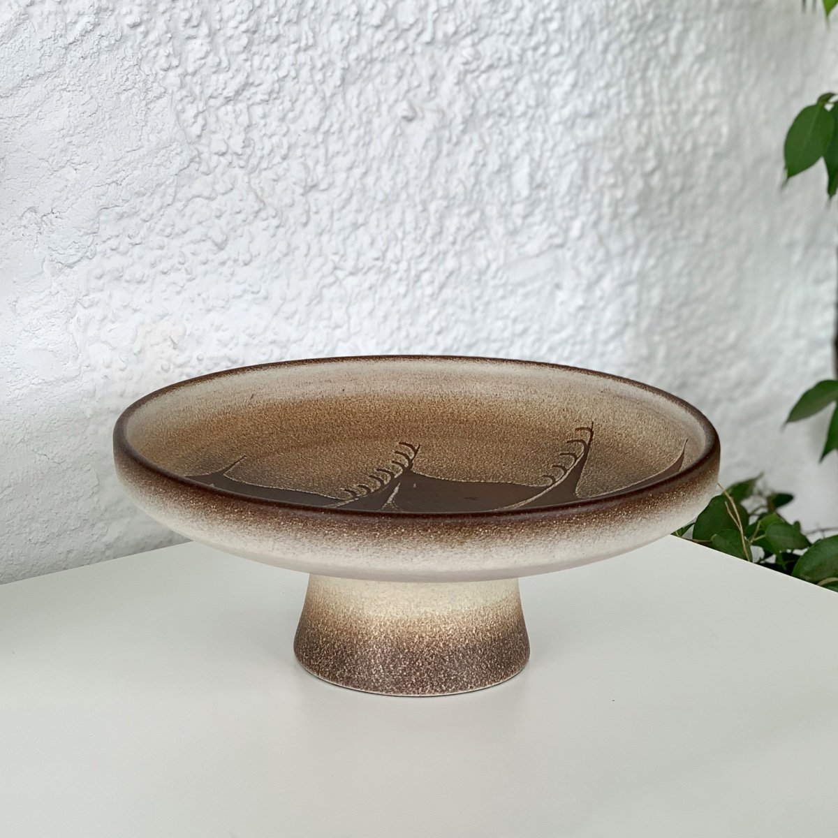 Proantic: Handmade Ceramic Compotier "serra", 1960
