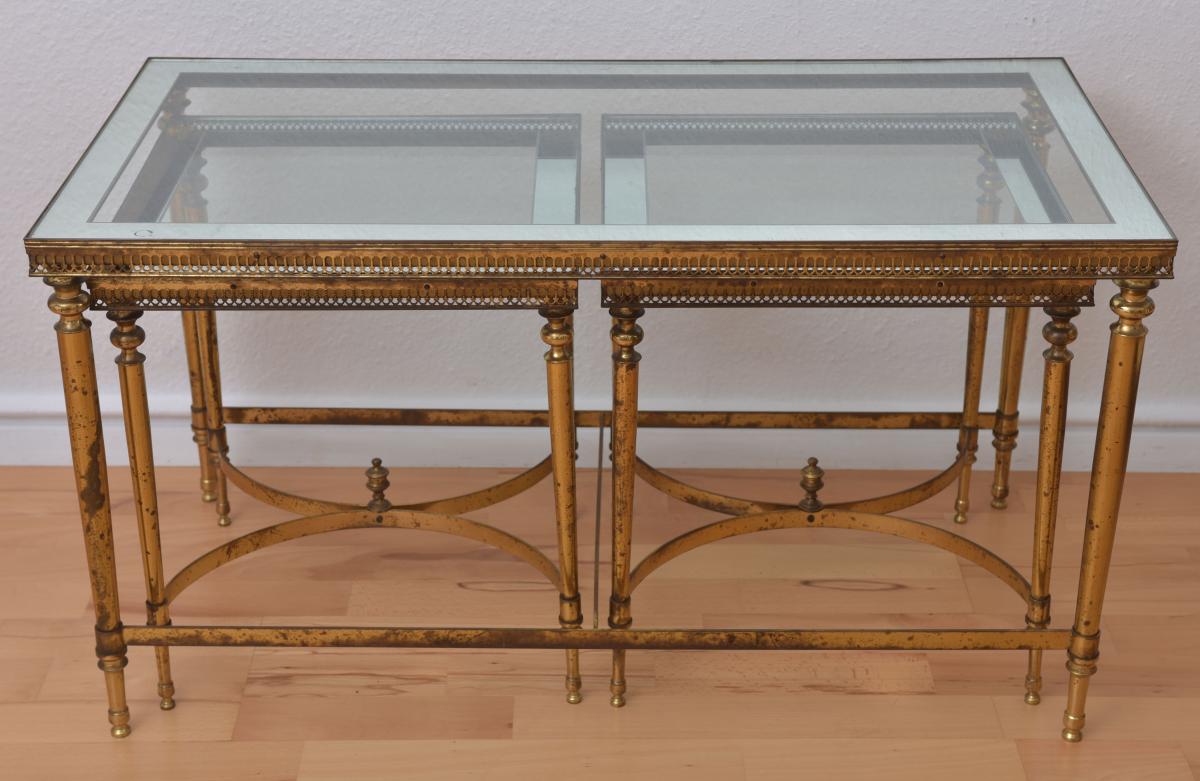 Proantic: Coffee Table And Sofa Ends Around 1960. House Rings.