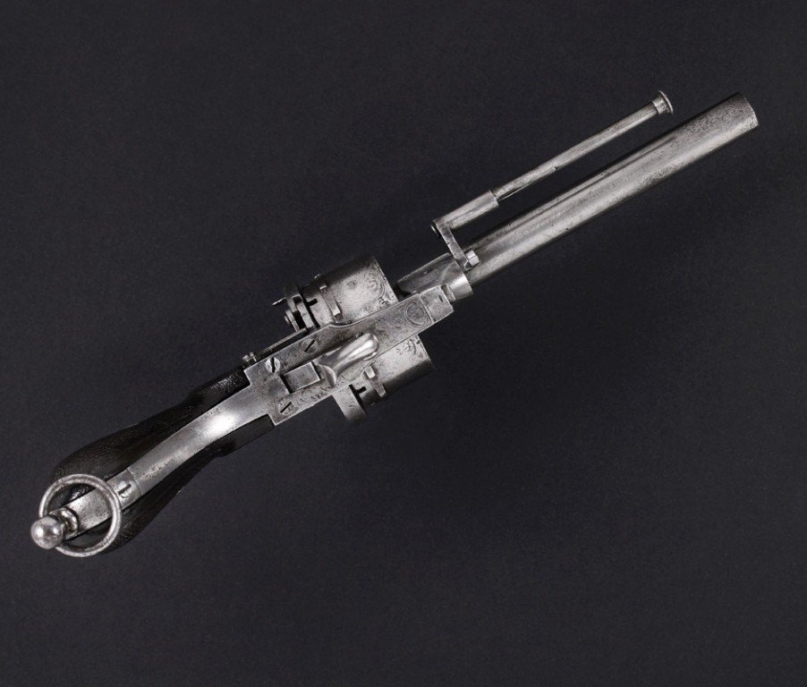 Proantic: Revolver Lefaucheux, Twelve Chambers. Spain, Eibar, Around 1