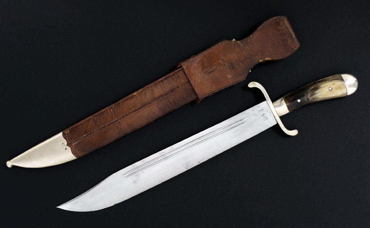 Proantic: Large German-made Hunting Knife, Last Third Of The 19th Cent