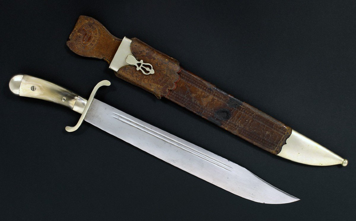 Proantic: Large German-made Hunting Knife, Last Third Of The 19th Cent