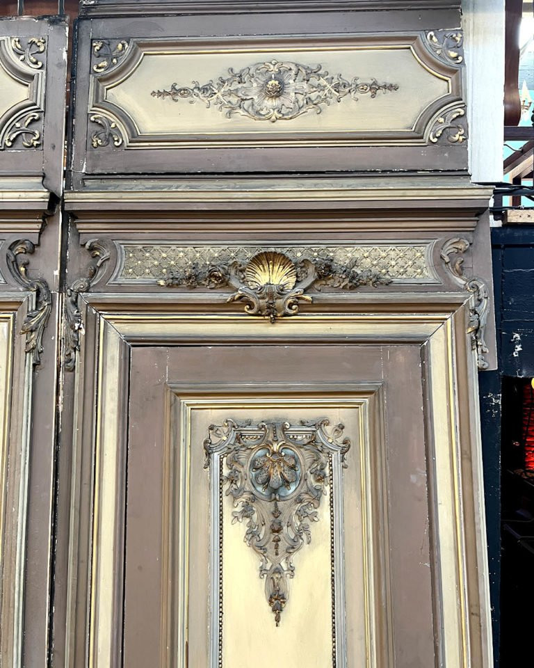 Proantic: Wood Paneling And Door With Louis XV Style Frame