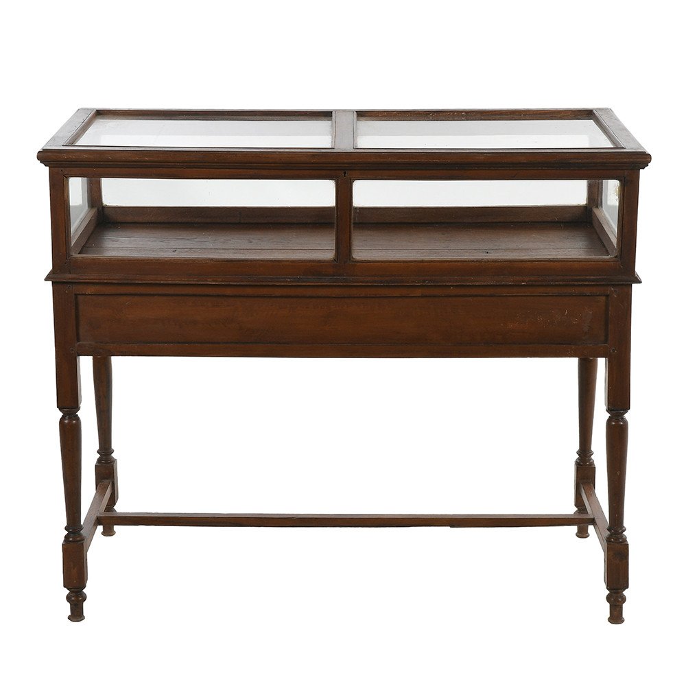 Proantic: Table Vitrine De Présentation En Bois