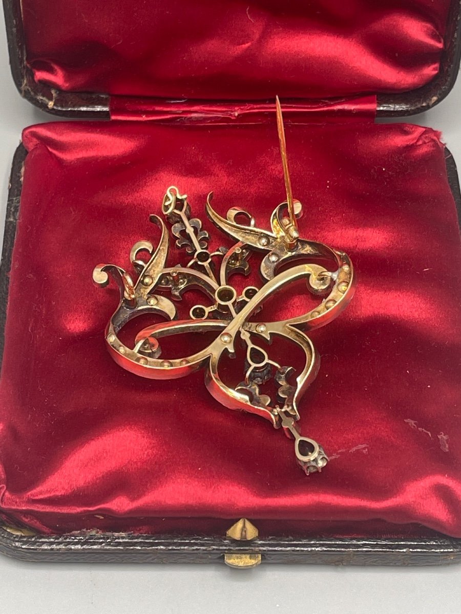 Proantic: Spectaculaire Broche Pendentif Art-nouveau