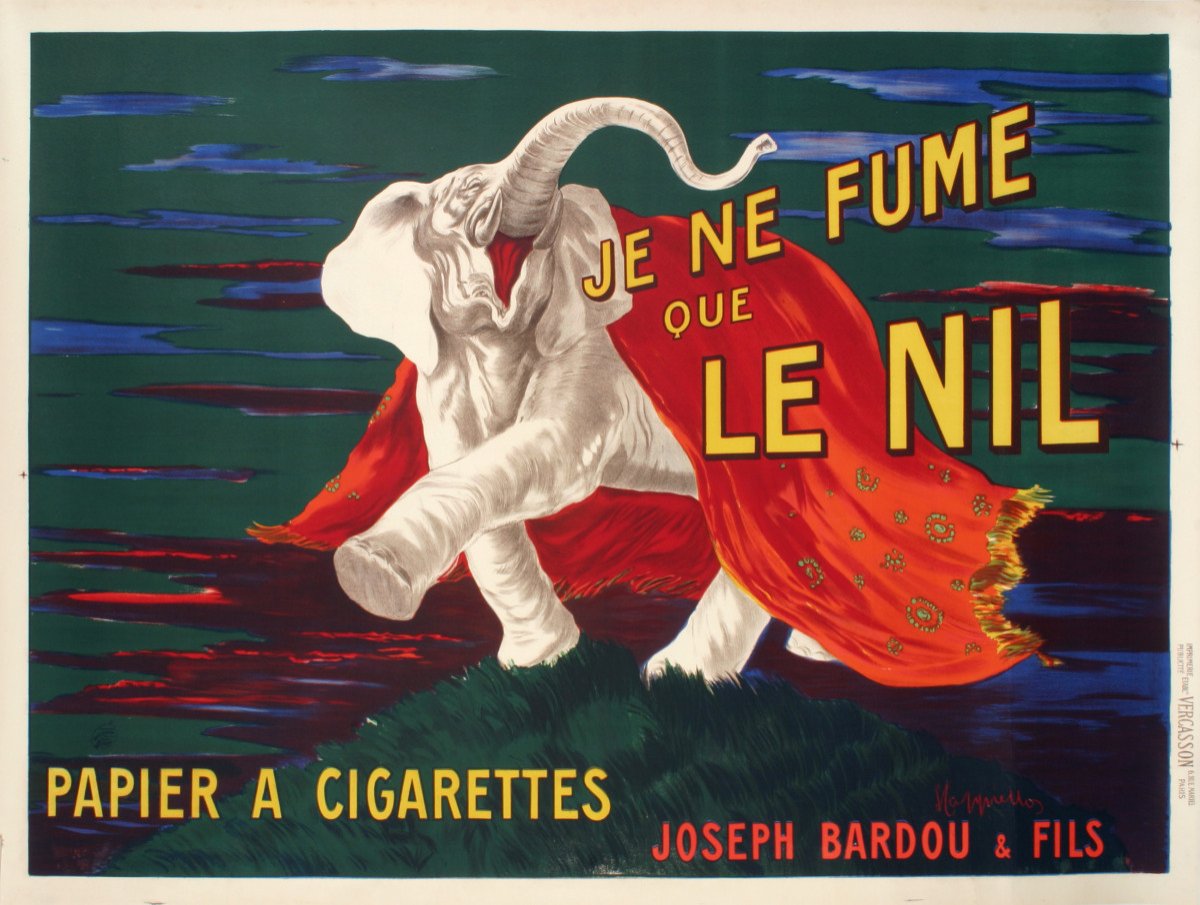 Proantic: Original Vintage Poster, Cappiello L., Je Ne Fume Que Le Nil