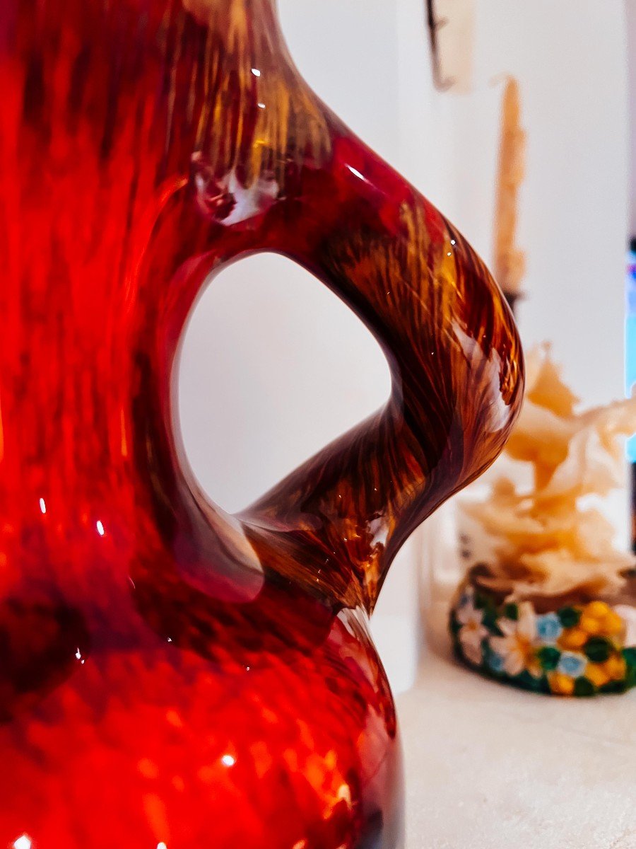 Proantic: Vase Céramique XXème Poterie De St Paul De Vence Signé DC