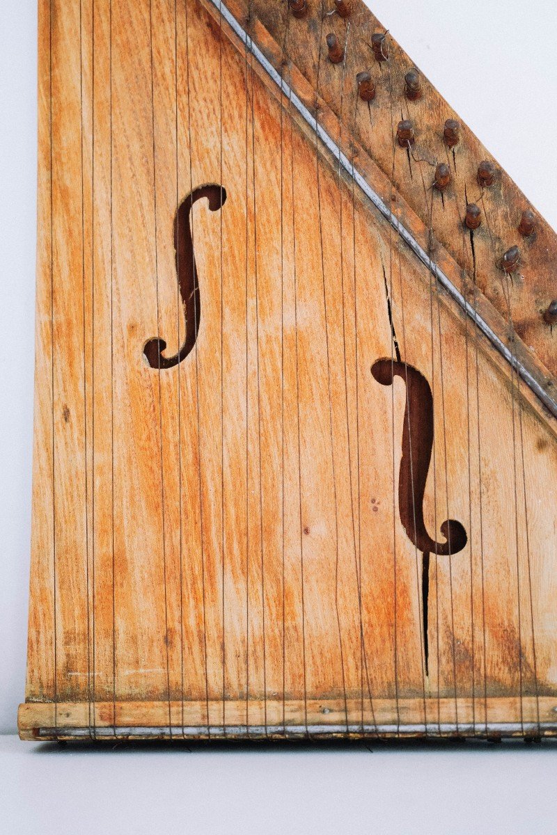 Proantic: Old Zither Early 20th Century Vintage Wood Decoration