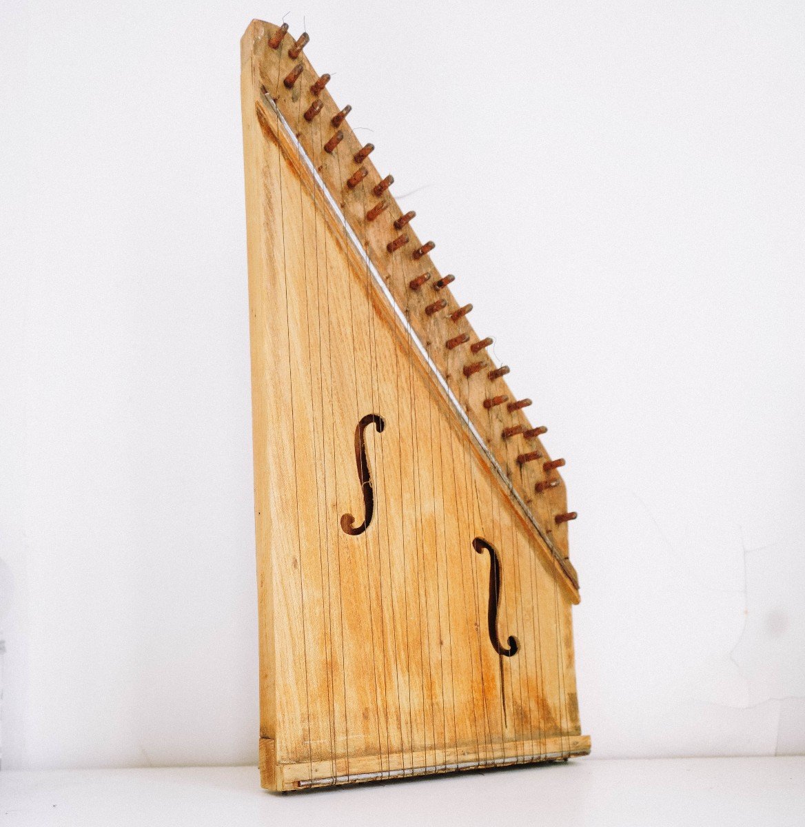 Proantic: Old Zither Early 20th Century Vintage Wood Decoration