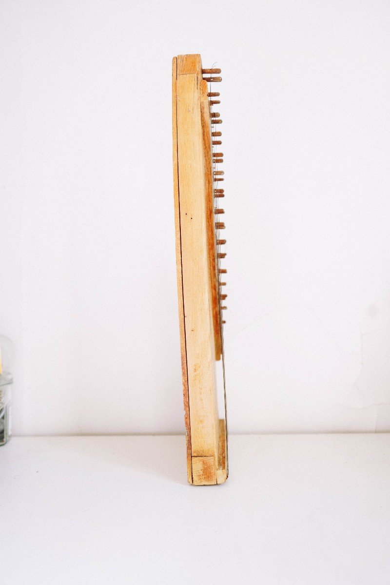 Proantic: Old Zither Early 20th Century Vintage Wood Decoration