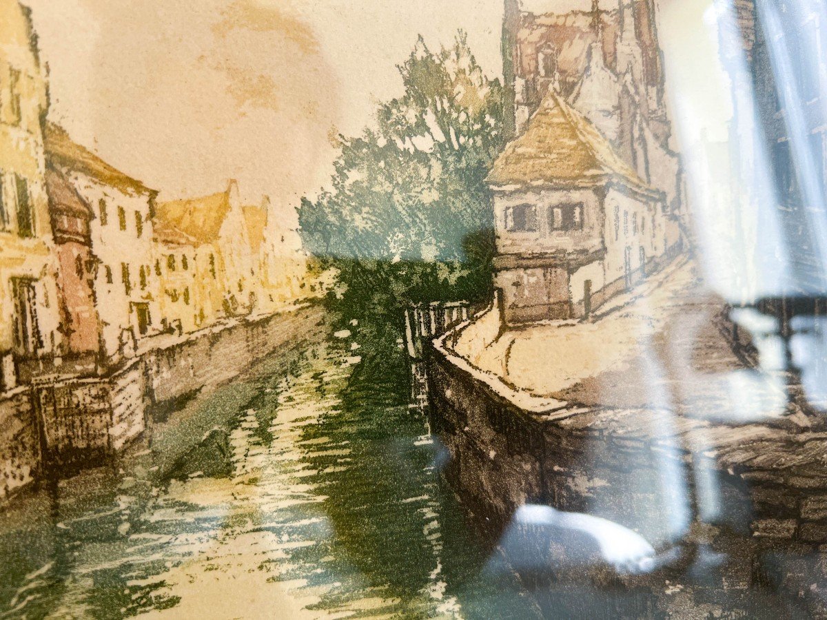 Proantic: Pretty Lithograph Early 20th Century