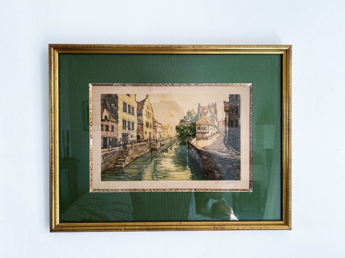 Proantic: Pretty Lithograph Early 20th Century