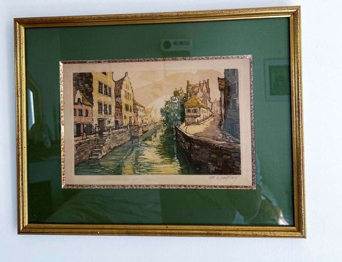 Proantic: Pretty Lithograph Early 20th Century