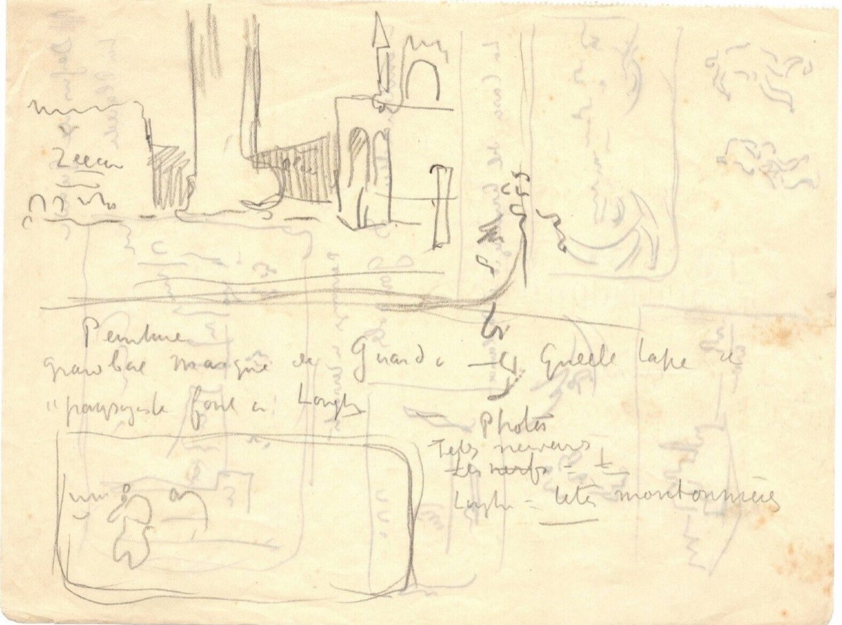 Proantic: Paul Signac, Double-sided Drawings Of Venice With Handwritte