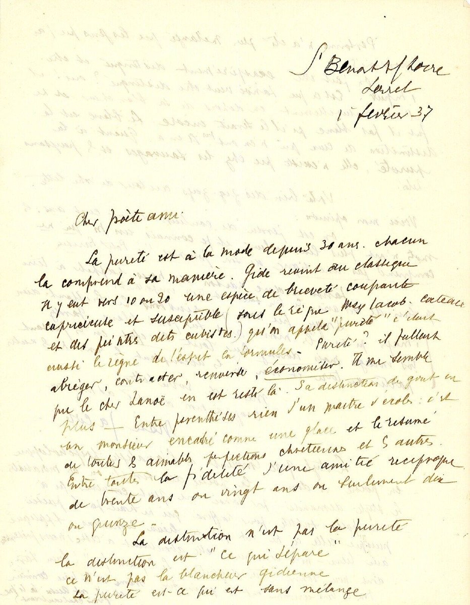 Proantic: Max Jacob, Beautiful Correspondence Of 6 Autograph Letters S