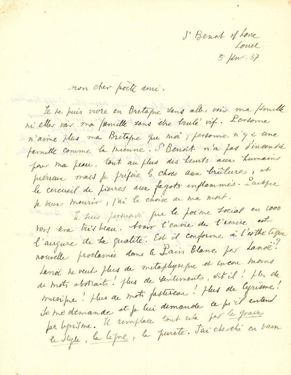Proantic: Max Jacob, Beautiful Correspondence Of 6 Autograph Letters S