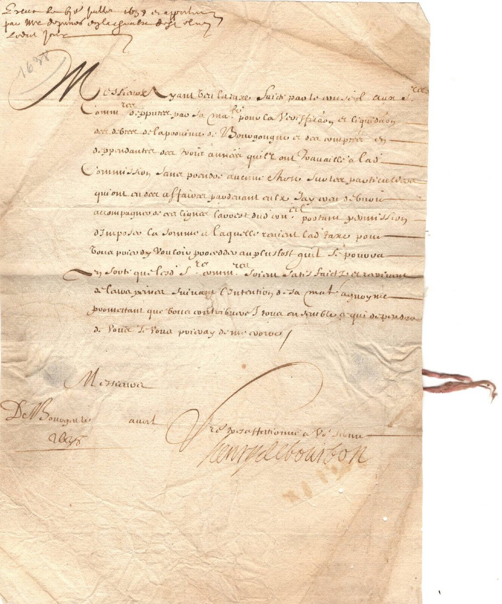 Proantic: Henri II De Bourbon, Prince De Condé, Signed Document And L
